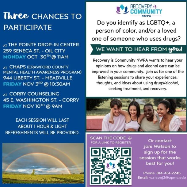 Listening Sessions - Crawford County | Recovery is Community